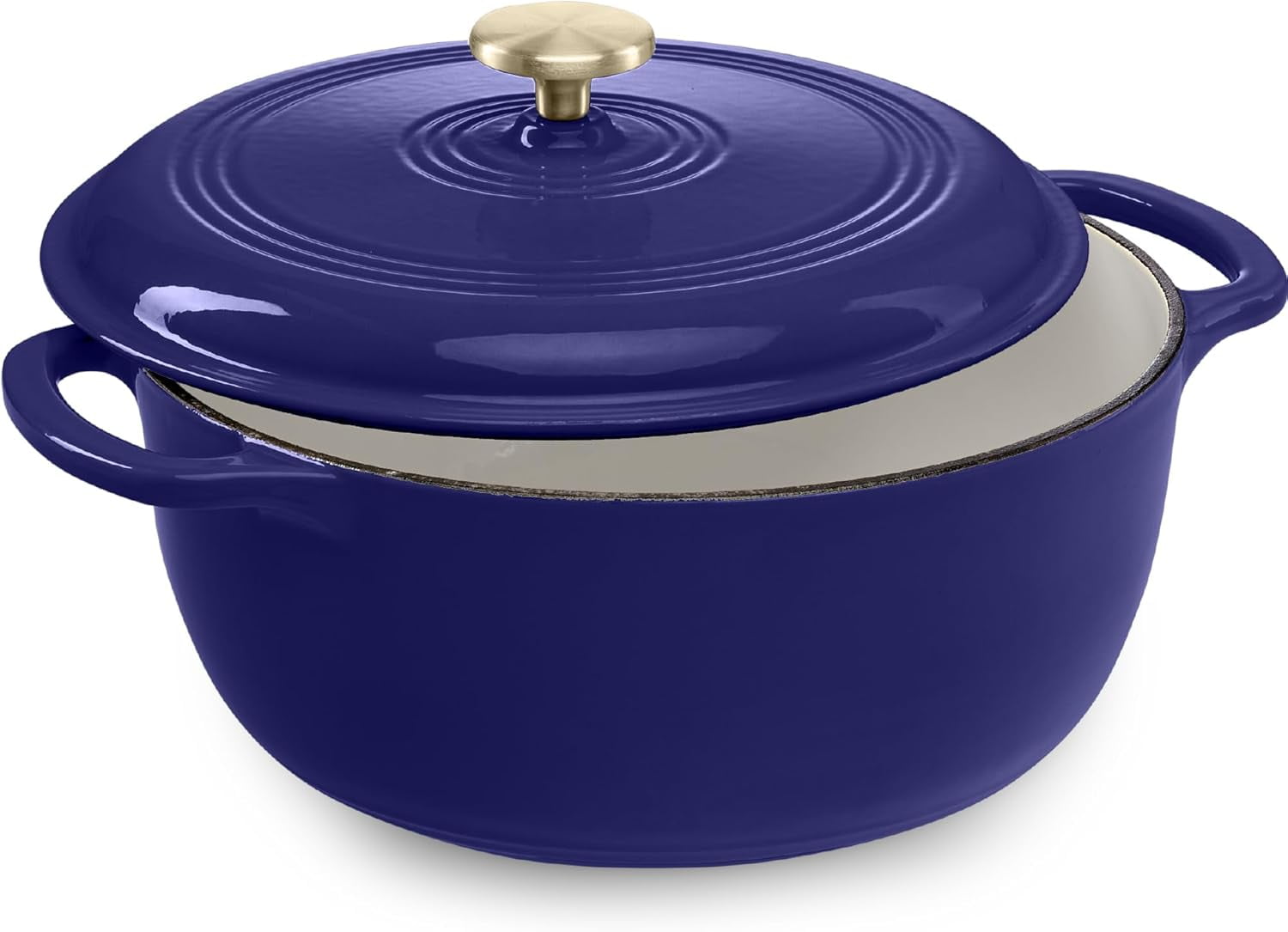 CHTER 7.5 Quart Enamel Cast-Iron Round Dutch Oven, Family Style Heavy ...