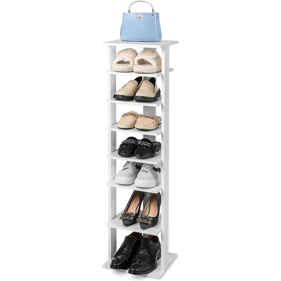 CHTER 8-Tier Vertical Shoe Rack, Patented Corner Shoe Storage Organizer ...