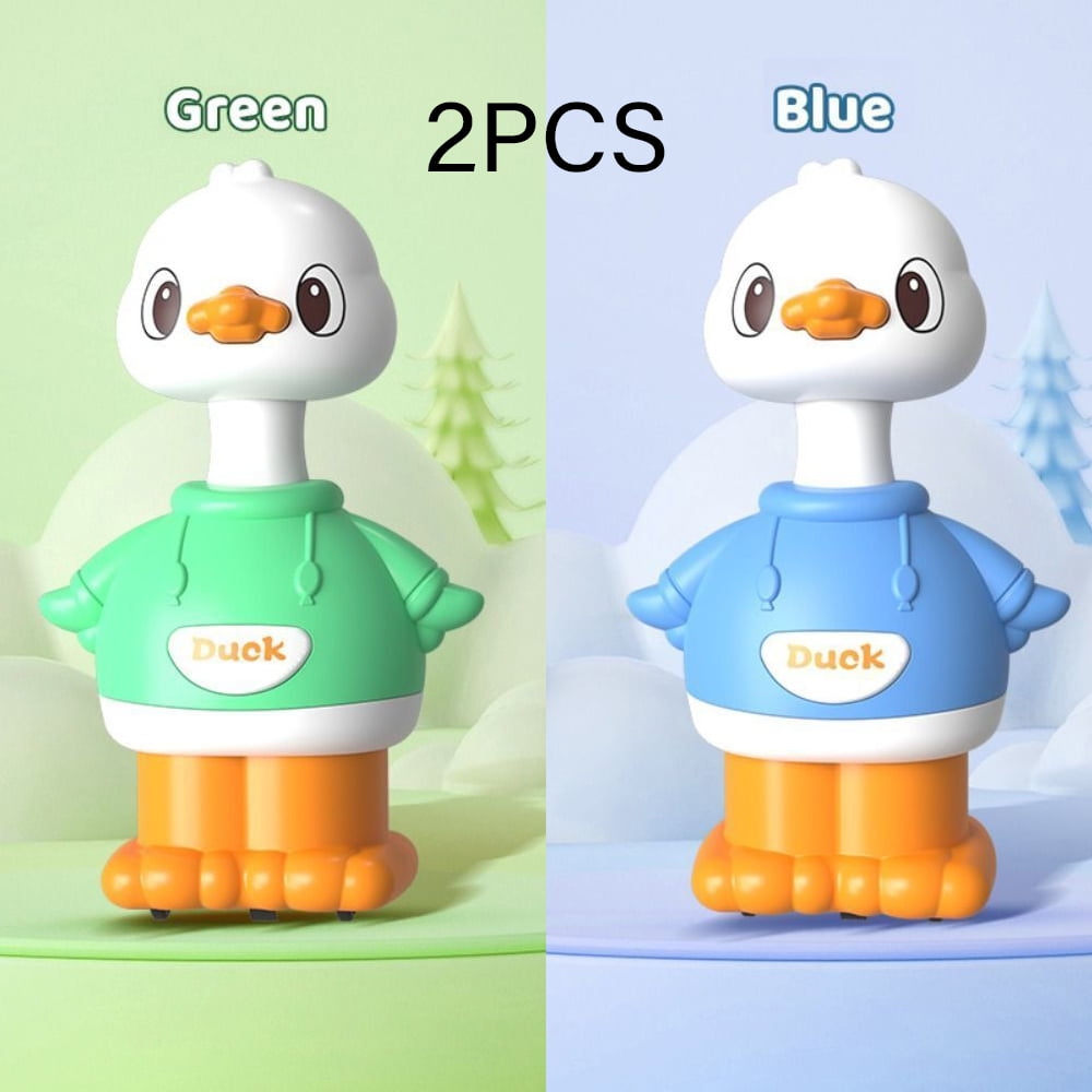 CHUANK 2Pcs Children Press Inertial Sliding Shaking Head Duck Toys ...