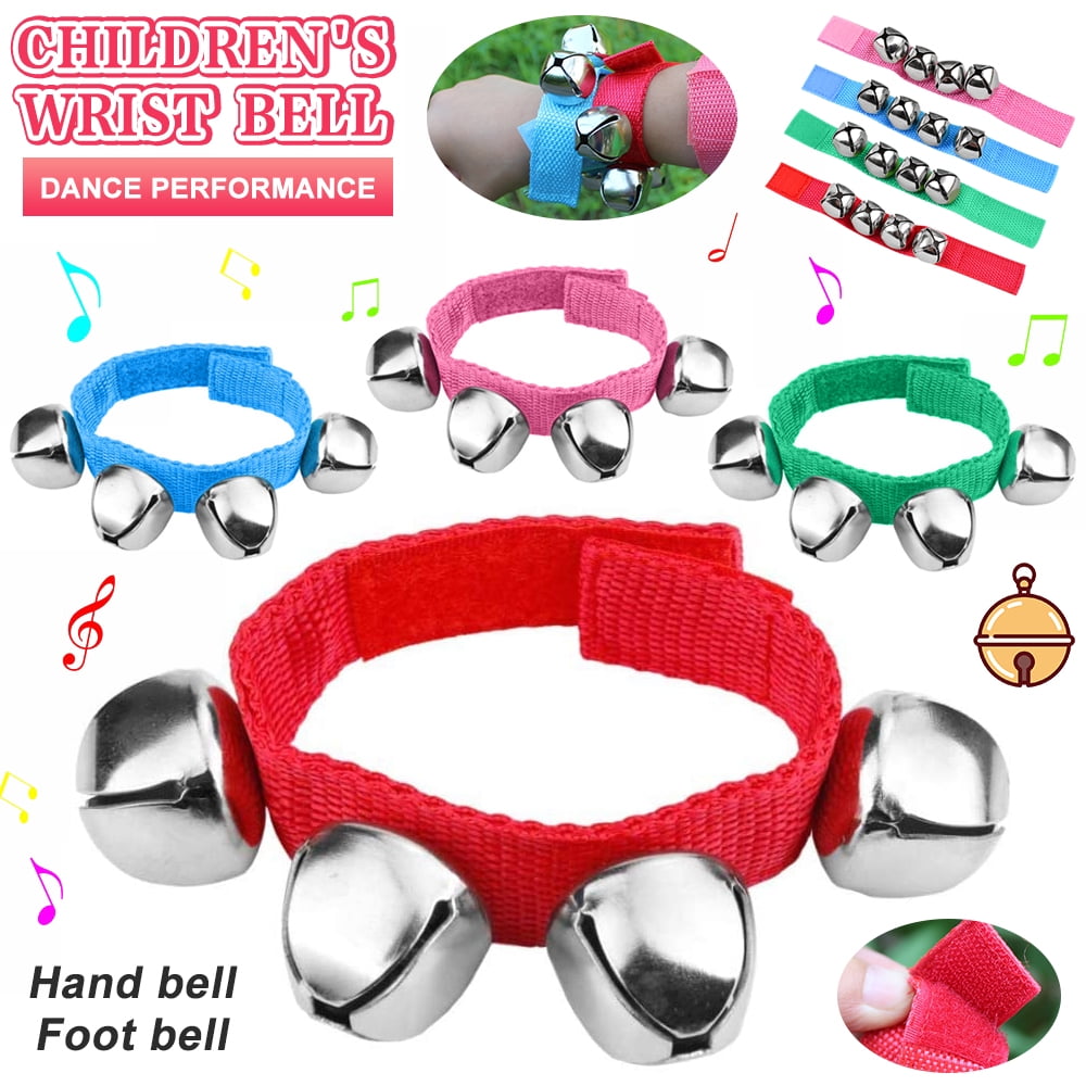 CHUANK 4 PCS Wrist Bells Jingle Bells Instrument Percussion Instrument ...