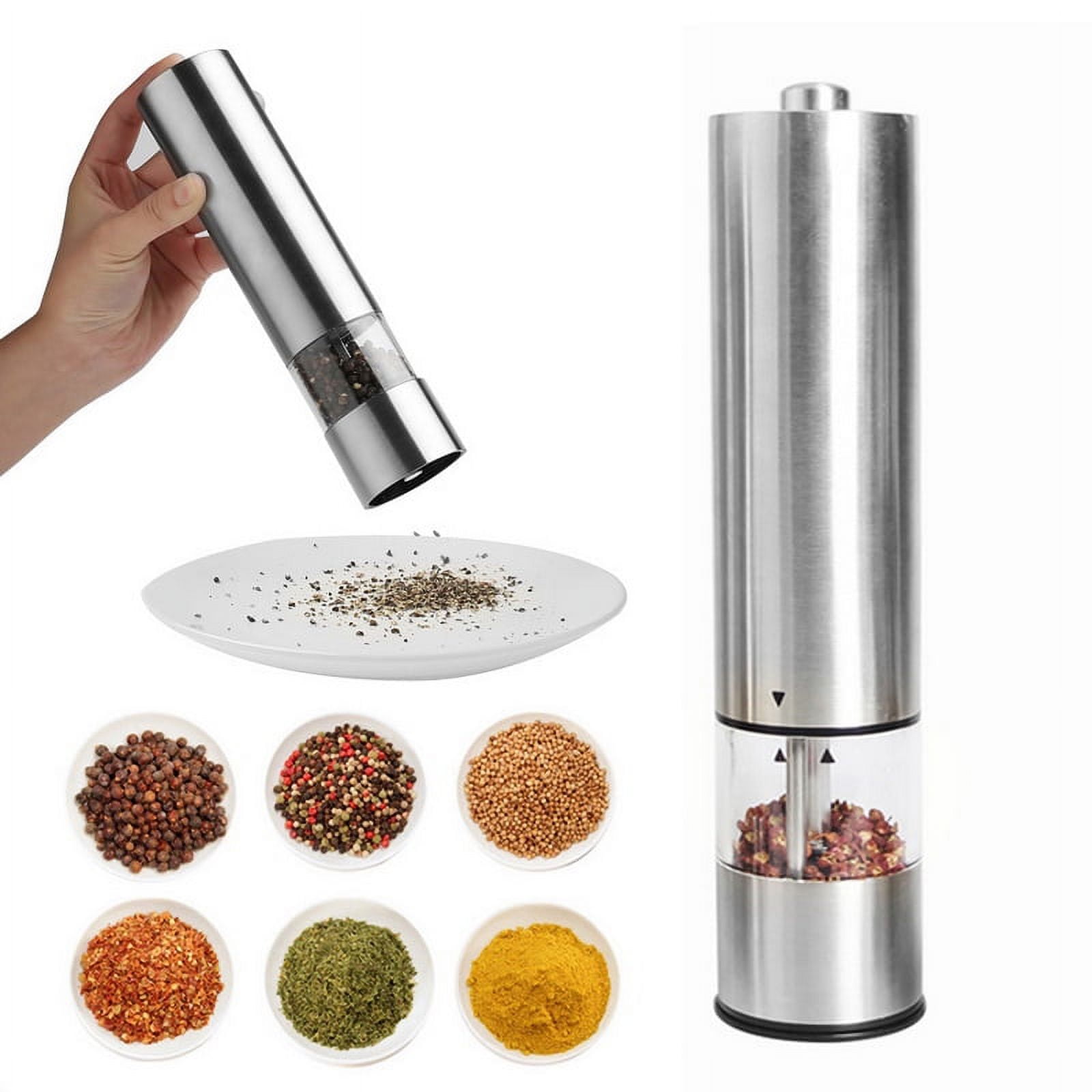 CHUANK Electric Pepper Grinder or Salt Grinder - Battery Operated ...