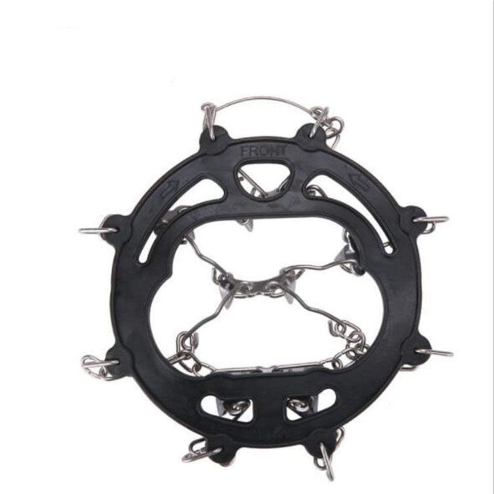 CHUANK Ice Cleats Traction, 12 Spikes Stainless Steel for Snow Shoes ...