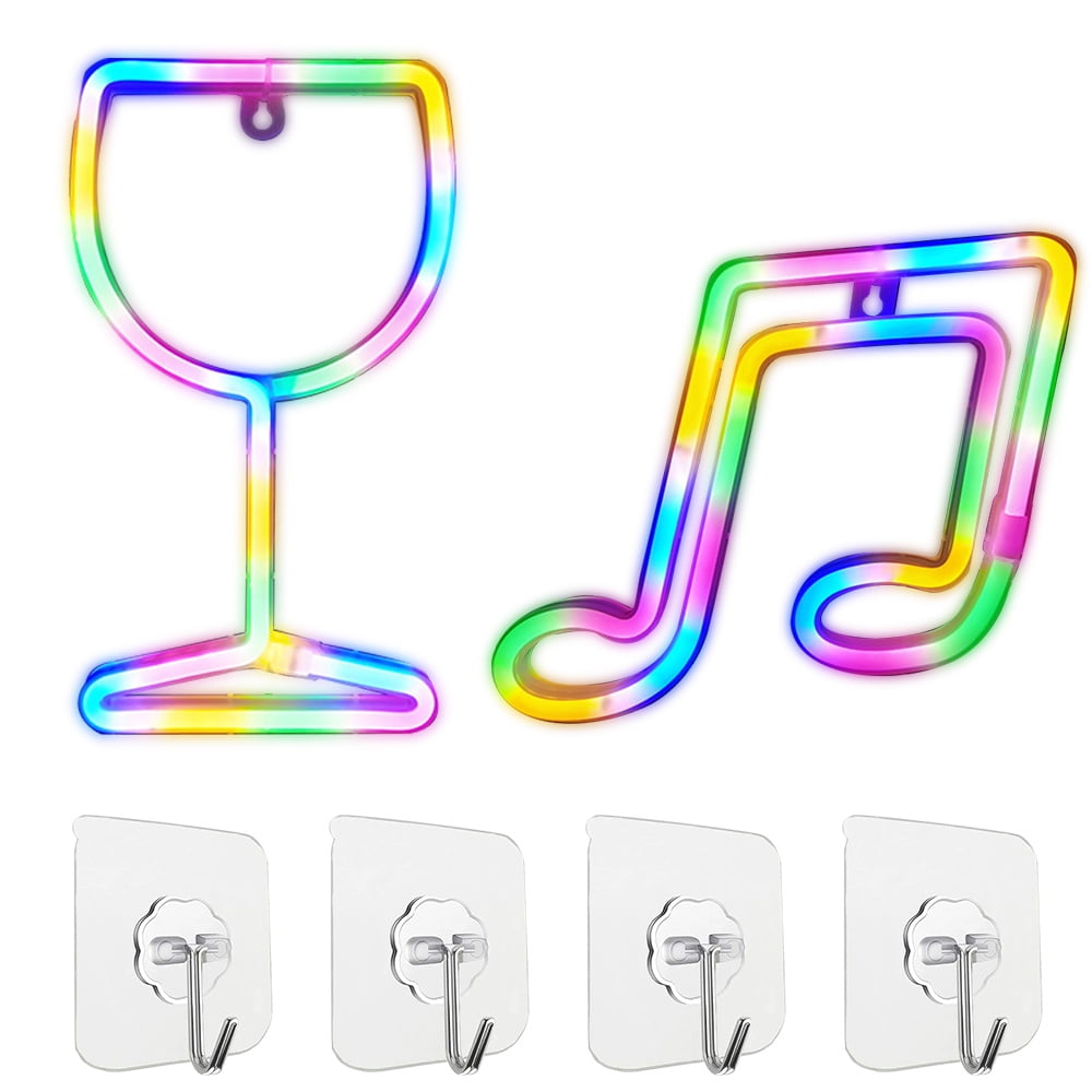 CHUANK Neon Sign, Musical Note, Multiple Flashing and Color Modes Neon ...