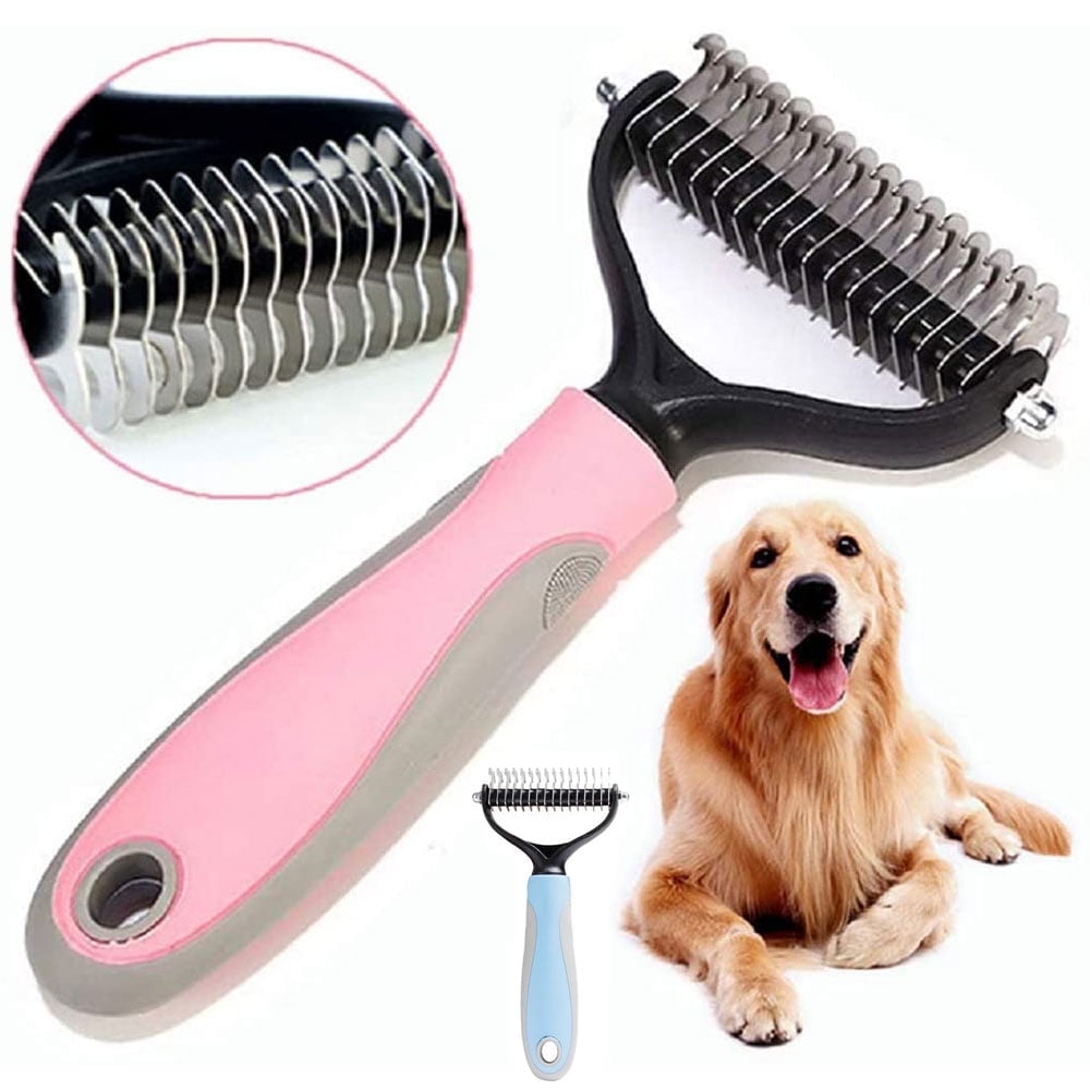 CHUANK Pet Undercoat Rake - Double Sided Dematting Tool for Dogs and ...