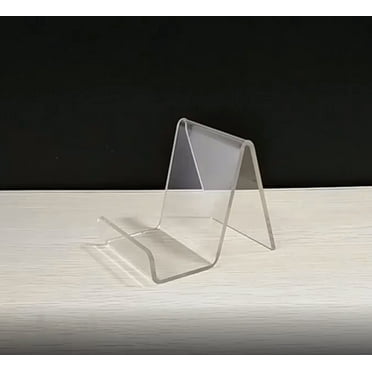 6 PCS Acrylic Book Stand with Ledge, Clear Acrylic Display Easel ...