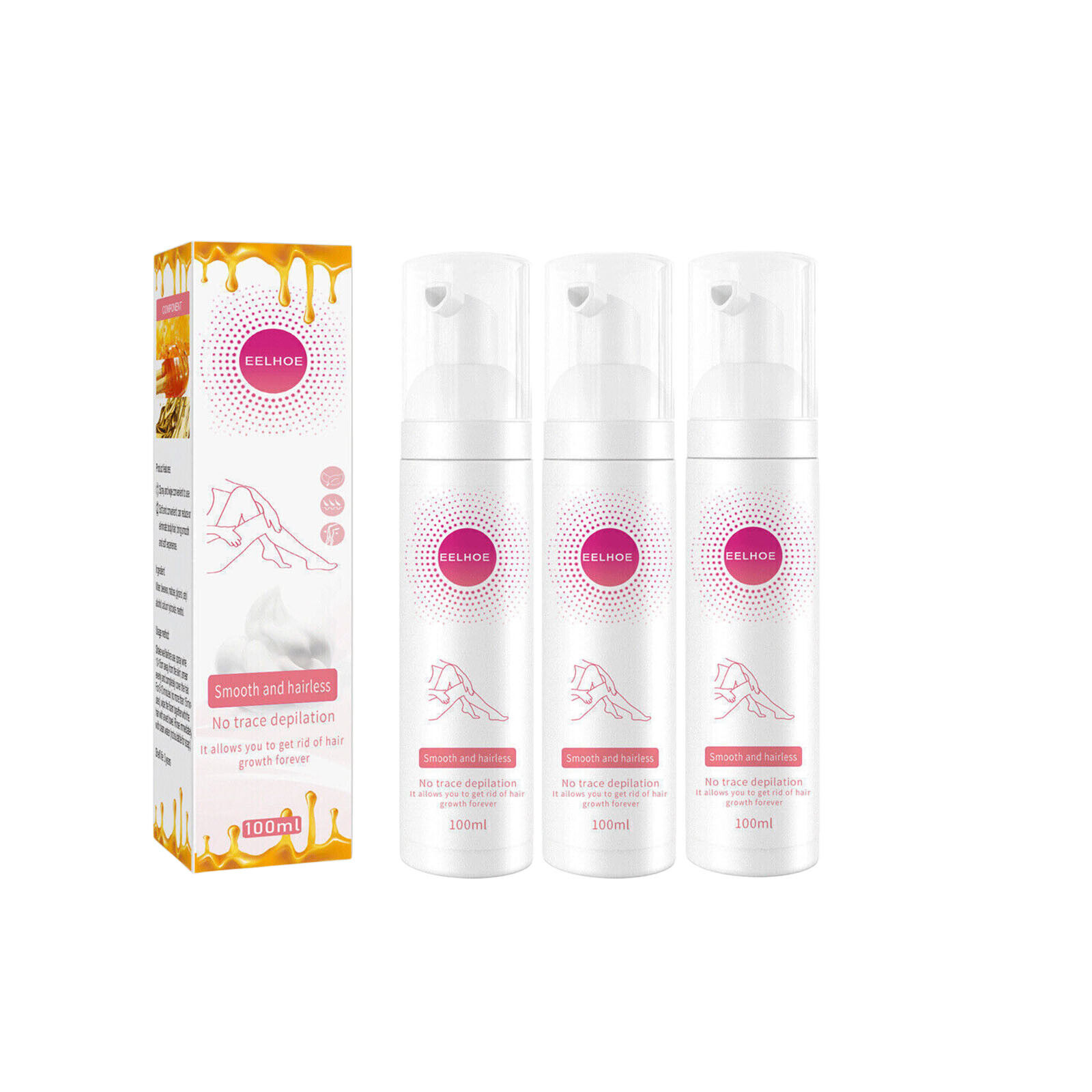 CHUAYA Beeswax Hair Removal Mousse, Gentle Beeswax Hair Removal Mousse ...