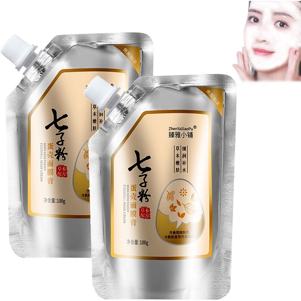 CHUAYA Seven Seeds Powder Yeast Eggshell Mask Cream,Moisturizing ...