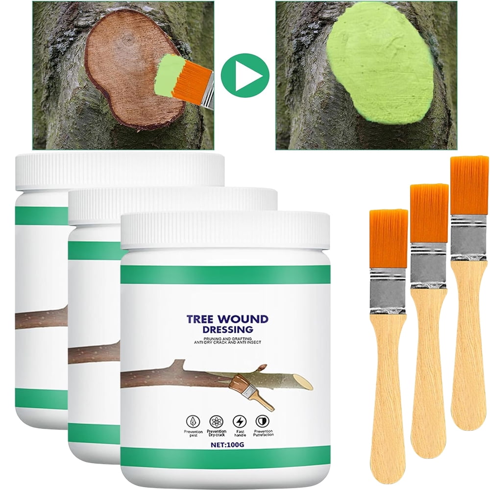 CHUAYA Tree Wound Pruning Sealer, Tree Wound Dressing with Brush, Tree ...