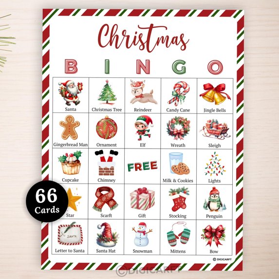 CHUBU Christmas Bingo games for ,Christmas Bingo Cards,Holiday bingo ...