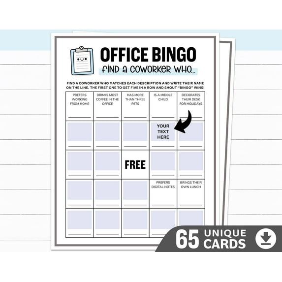CHUBU Editable Find the Coworker Bingo, Get to Know You Team Building ...