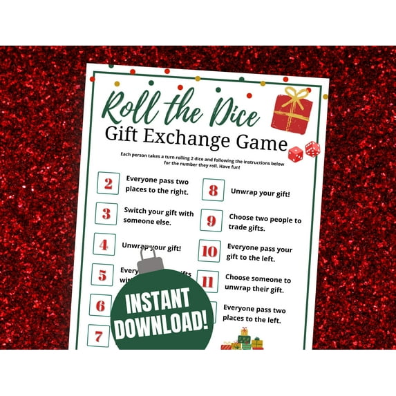 CHUBU Holiday Roll the Dice Gift Exchange Game: Christmas Party ...
