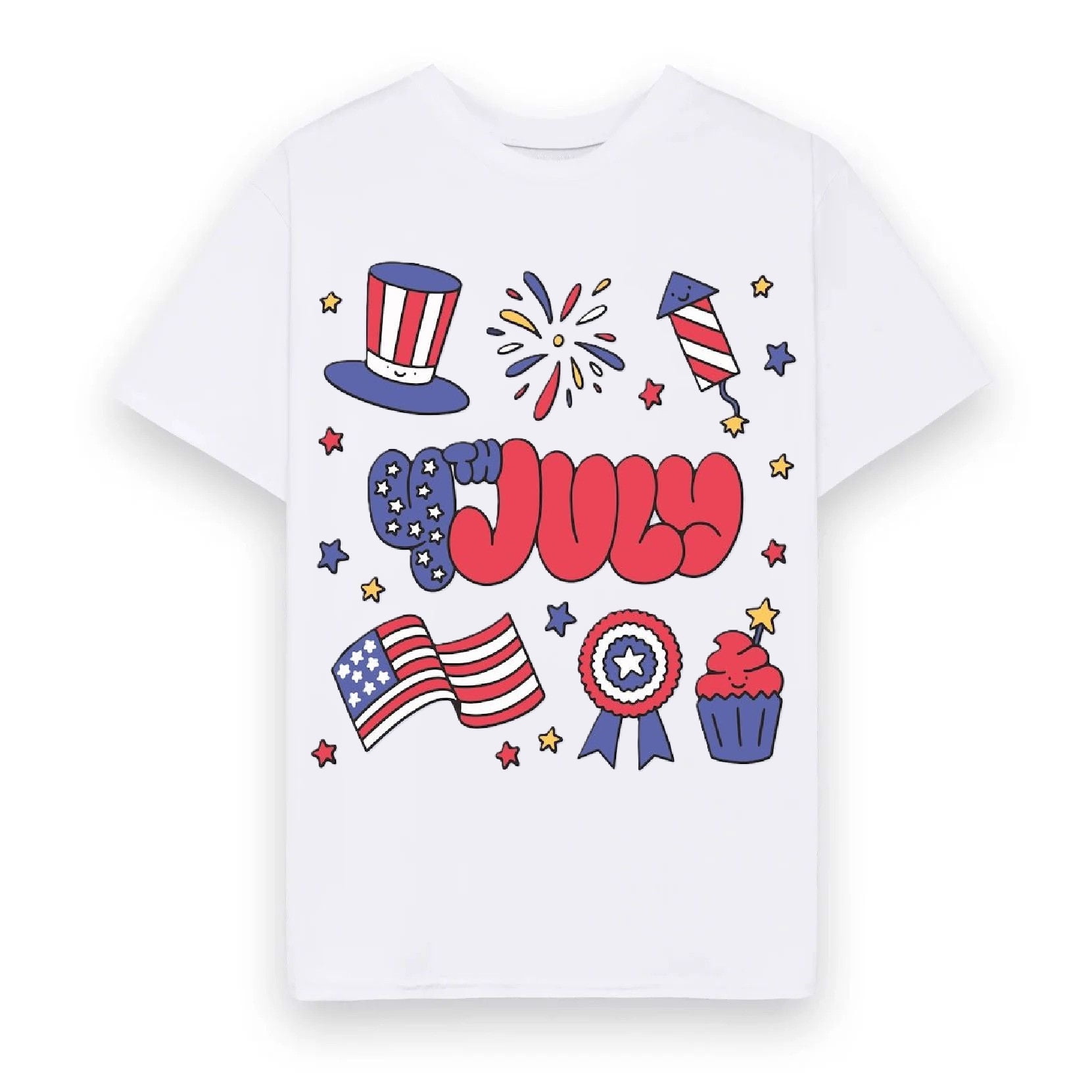 CHUBU Minimal July Vibe Tee, Soft Fit for Summer - Walmart.com