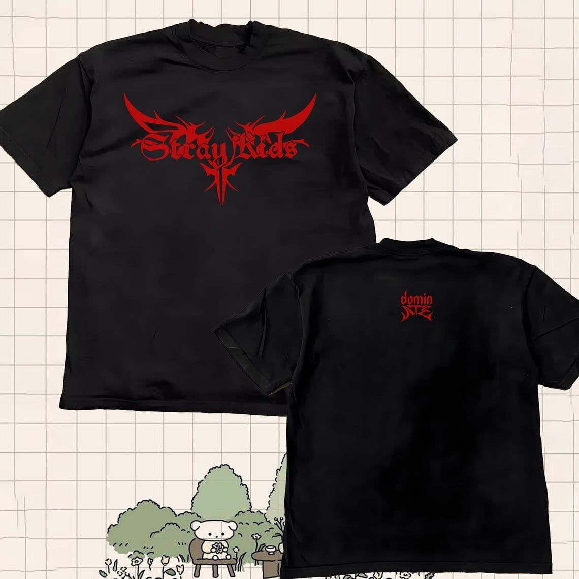 CHUBU Retro Stray Kids ATE Album Graphic T-shirt,, Stray Kids dominATE ...