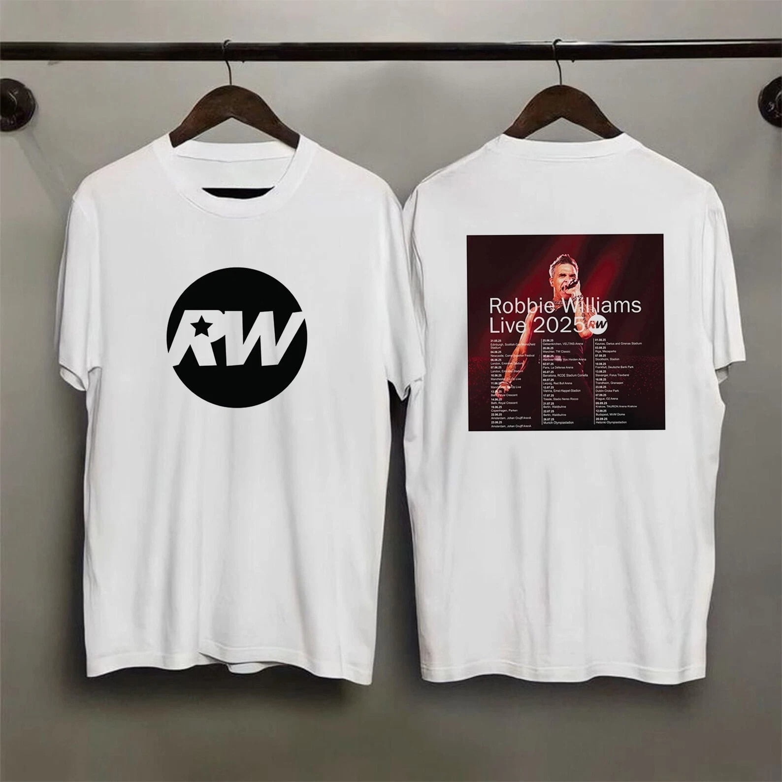 CHUBU Robbie Best Gift New Williams XXV Tour Shirt 2025 British Pop ...