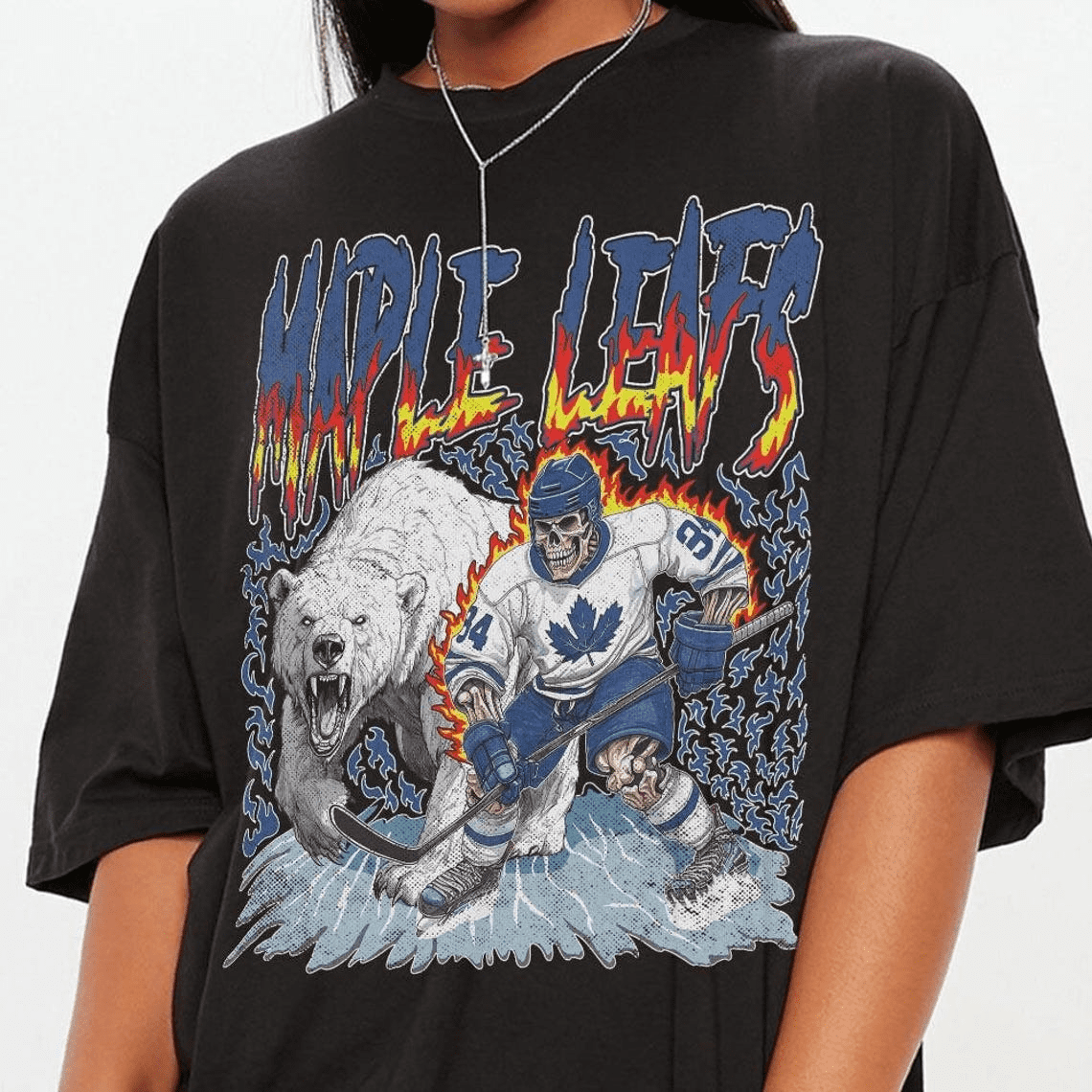 CHUBU Vintage Tor..0onto tee Maaaple shirt Le..afs Shirt 2025 Bootleg Style Tshirt Iceee tee H ...