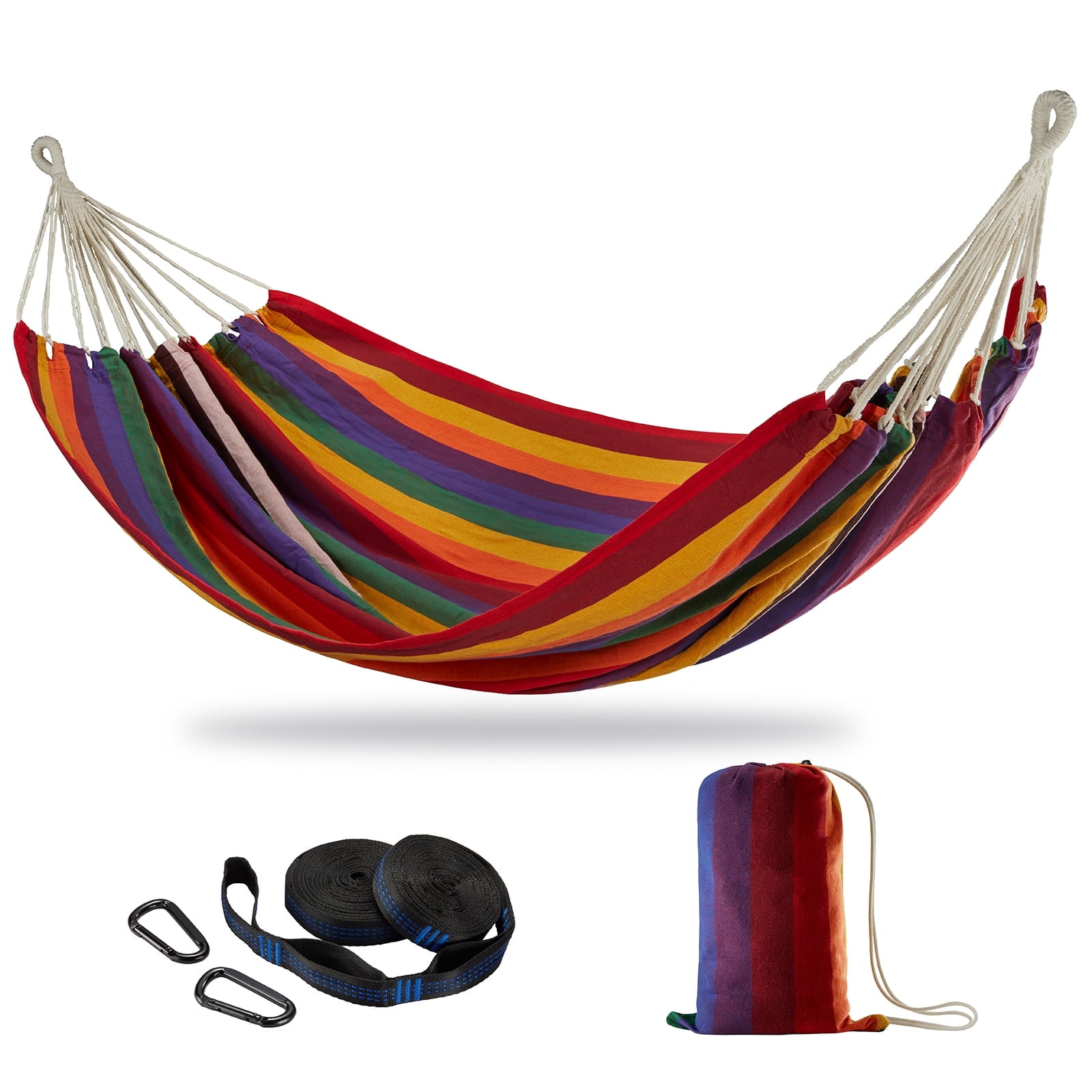 CHULIM Brazilian-Style 2-Person Hammock with Tree Straps,94.5in L x ...