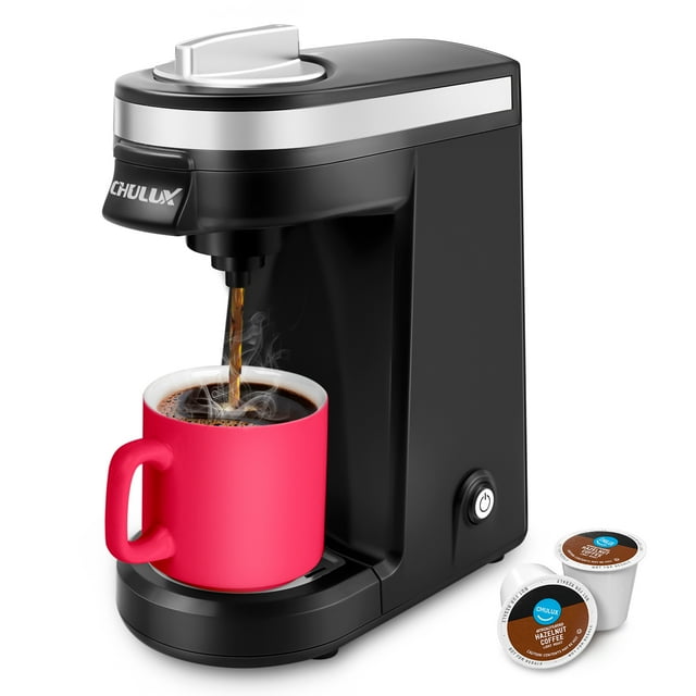 CHULUX Small Single Serve One Cup Travel Coffee Maker Machine for K-Cup ...