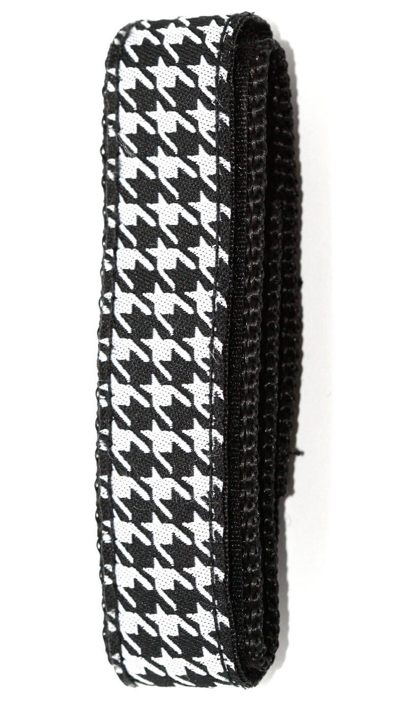 CHUMS THE BAND 18-20MM HOOK & LOOP BLACK WHITE HOUNDSTOOTH ONE PIECE ...