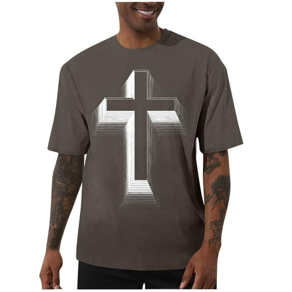 CHUMUD Christian Shirts for Men Jesus Faith T-Shirt Cross Shirt ...