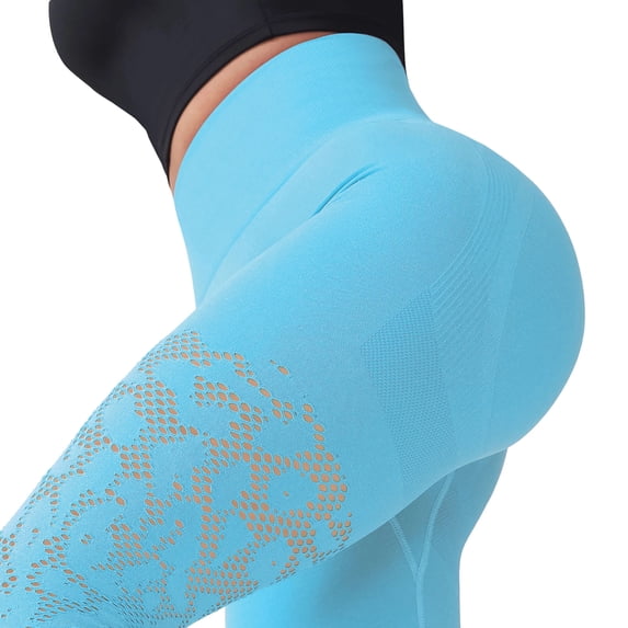 CHUMUD High Waisted Leggings for Women - Tummy Control Pants Hollow Out ...