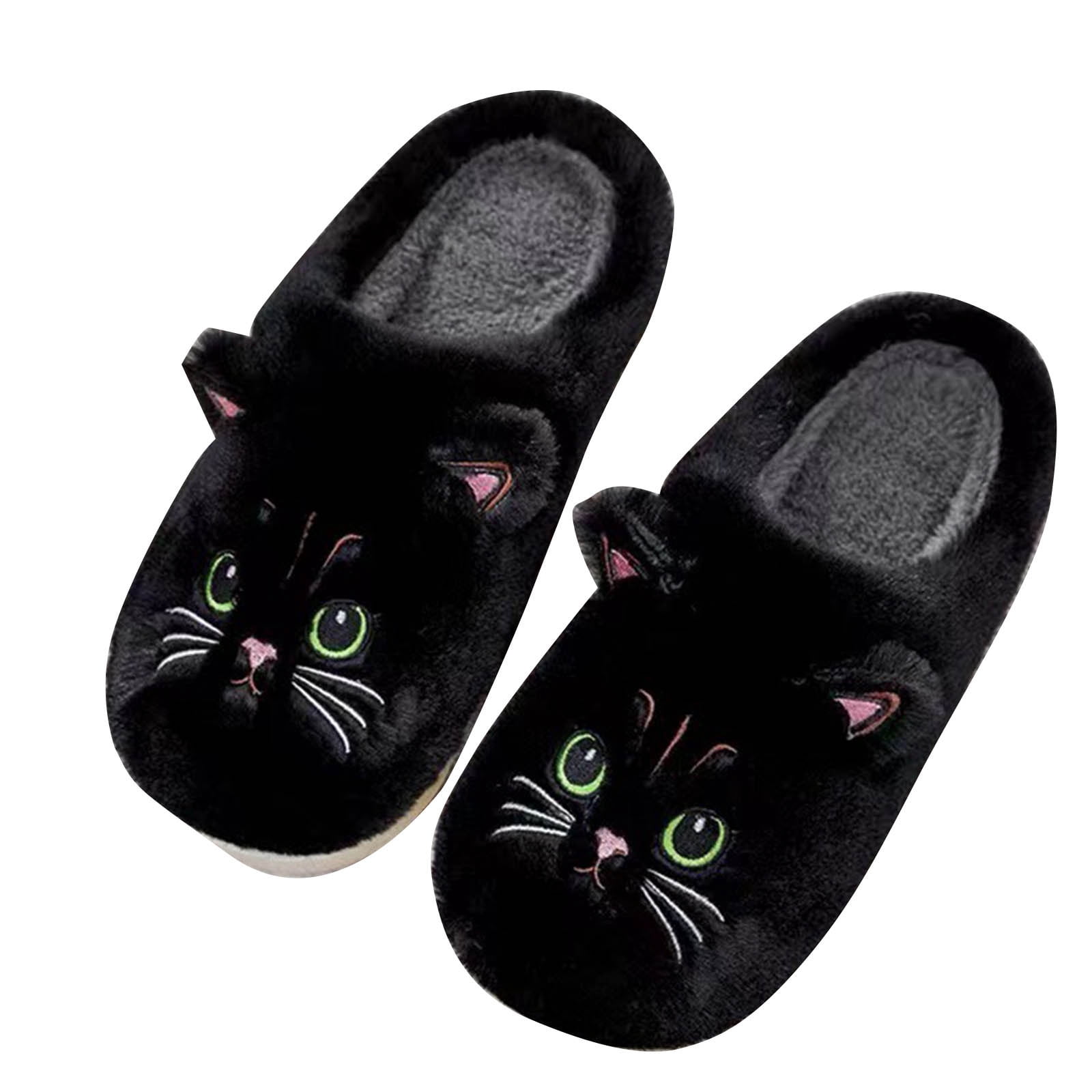 CHUMUD Women's Cute Animal Plush Slippers, Soft and Comfortable Home ...