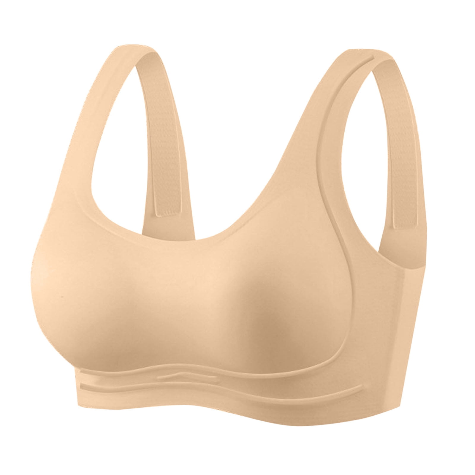 CHUMUD Women's Sexy Wirefree Low Back Bra 3-Hook Back Closure with Push ...