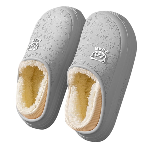 CHUMUD Women's Winter Slippers - Waterproof EVA Slides with Cozy Wool ...