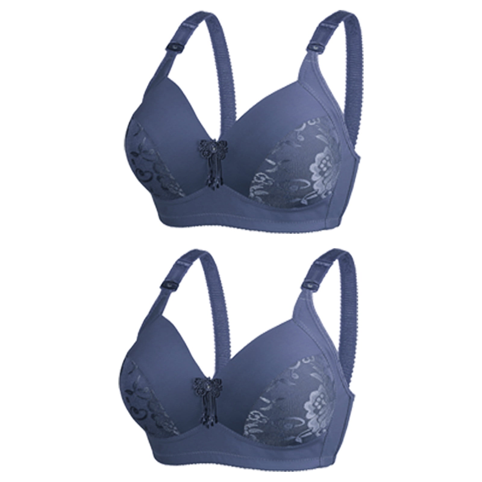 CHUMUD Womens 2-Pack no Underwire Push Up Bra Adjustable Straps ...