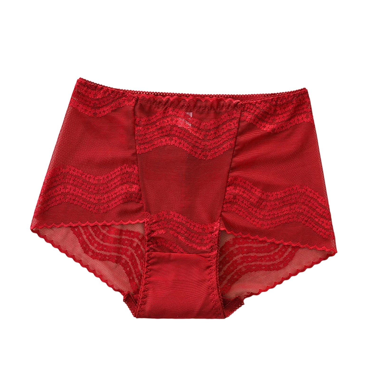 CHUMUD Womens Lace Underwear Full Coverage Briefs High Waisted Panties ...