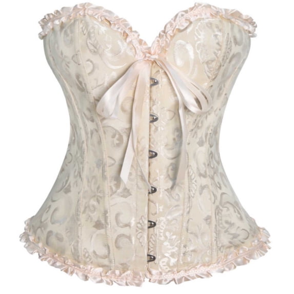 CHUMUD Womens Lace Up Corset Top Overbust Body Shaper Bustier Corsets ...