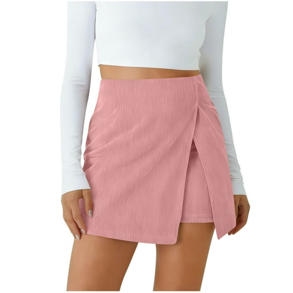 CHUMUD Womens Mini Skirts Trendy High Waisted Stretch Fitted Bodycon ...