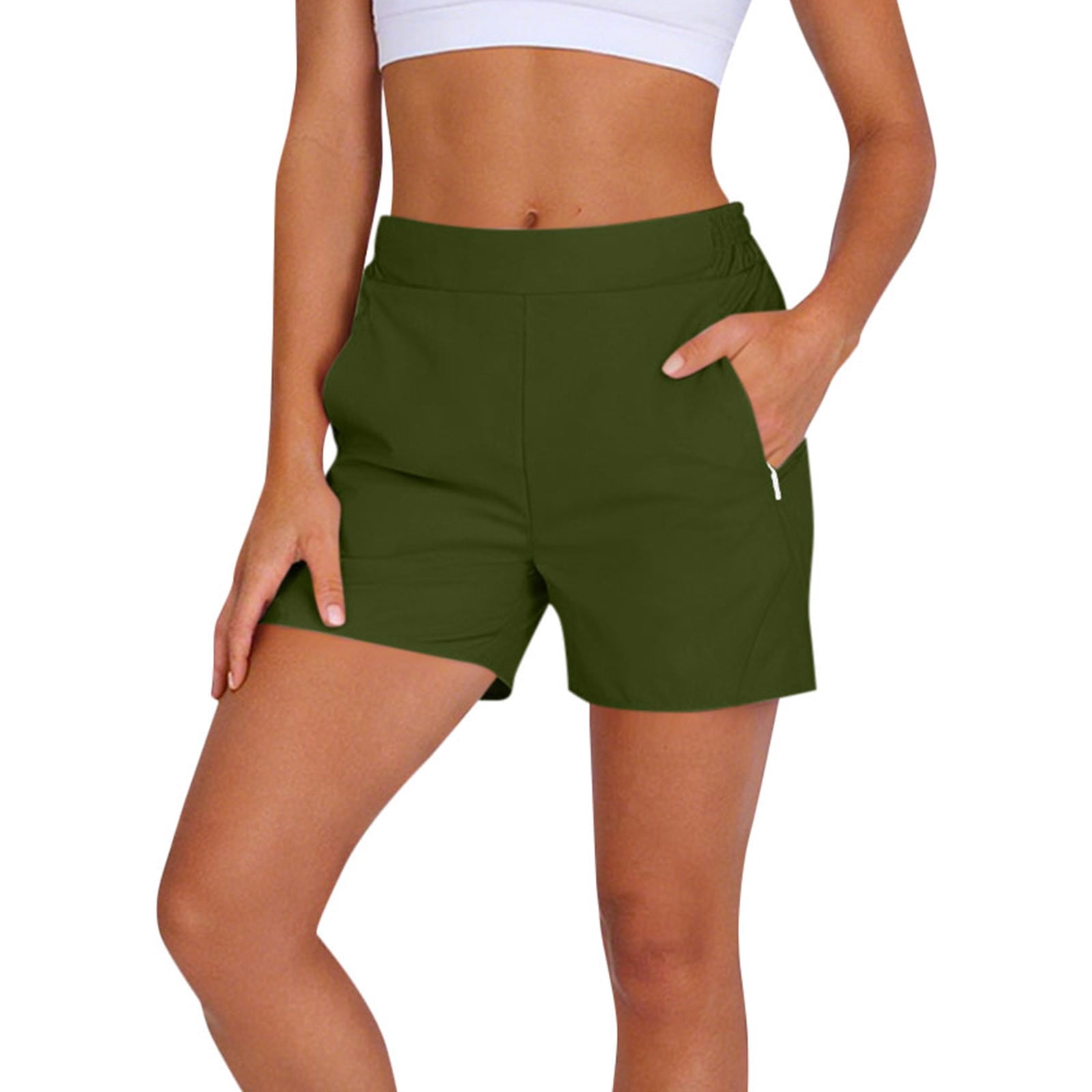 CHUMUD Workout Shorts for Women Tummy Control Gym Running Yoga ...