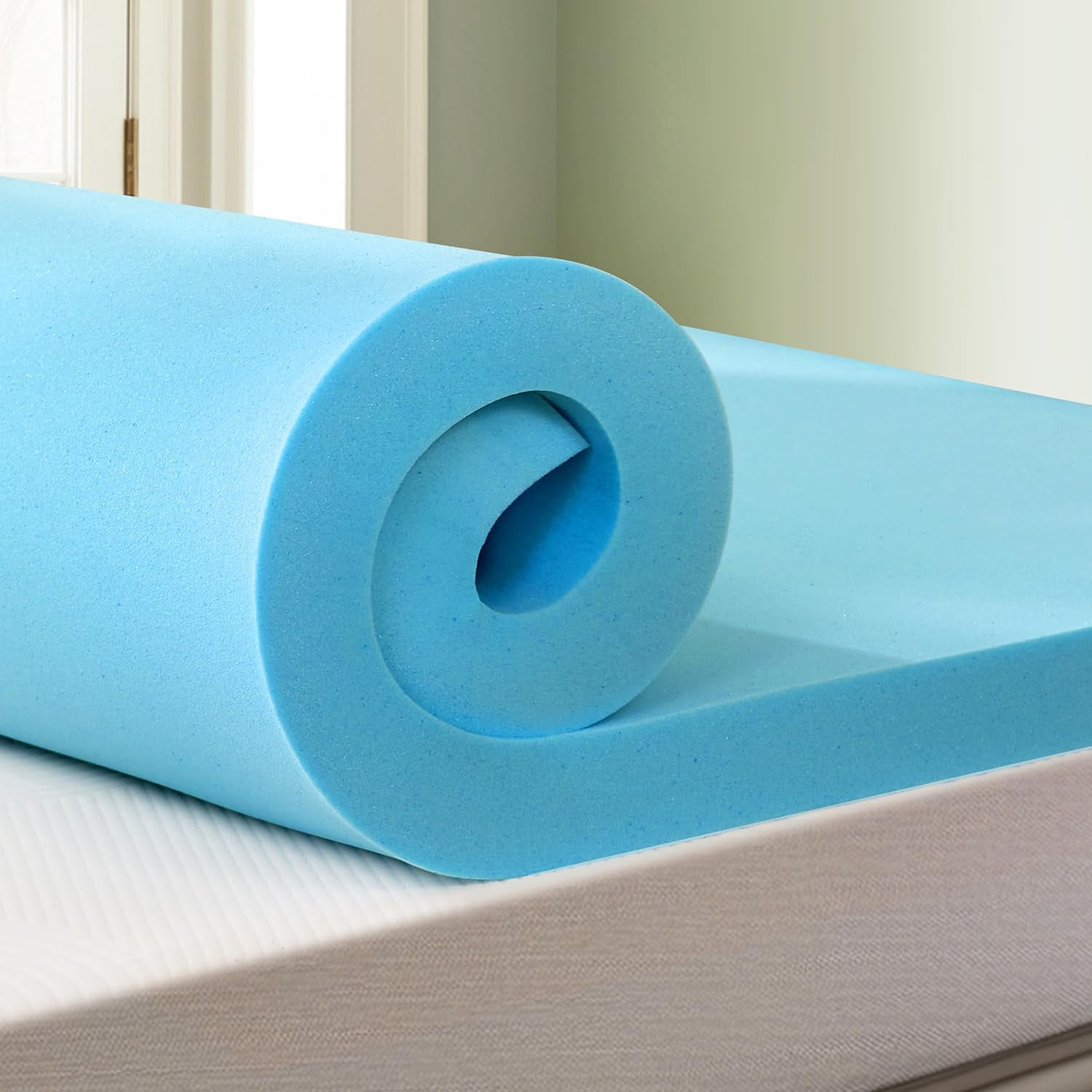 CHUN YI 2 Inch Full Mattress Topper, Cooling Gel Infused Memory Foam ...