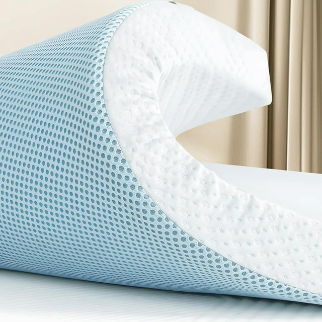 CHUN YI 4 Inch Memory Foam Mattress Topper Full Size, High Density ...