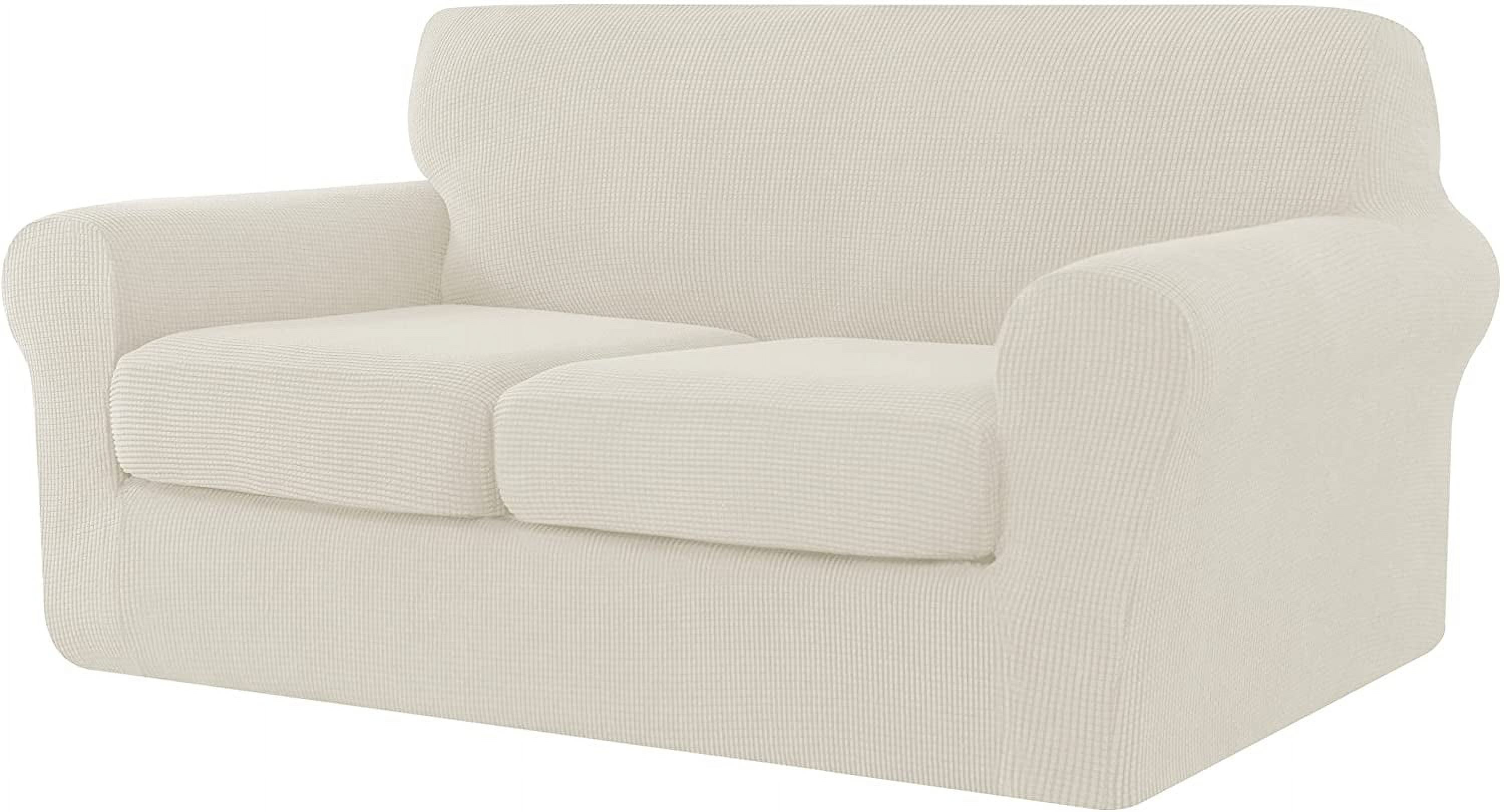 Subrtex 3-Piece Stretch Sofa Slipcover Sets with Backrest Cushion Cover ...