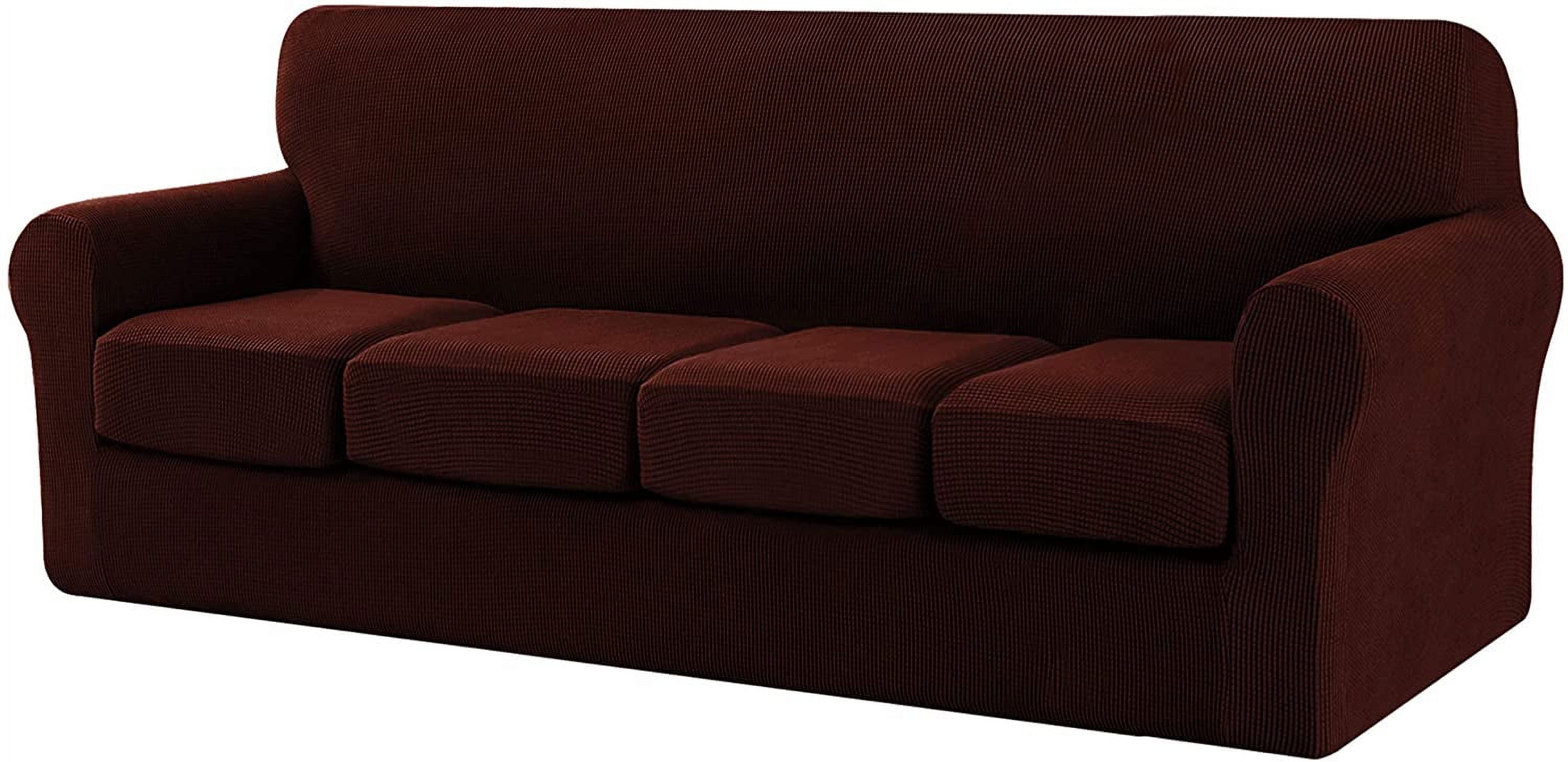 CHUN YI Extra Large Couch Cover, Removable Stretch Checks Slipcover ...
