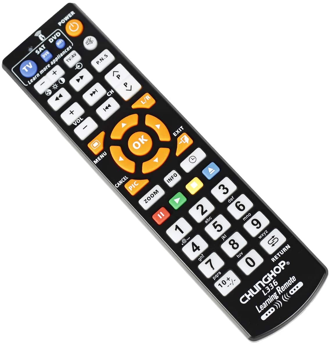 Chunghop Universal Ir Learning Remote Control For Smart Tv Vcr Cbl Dvd