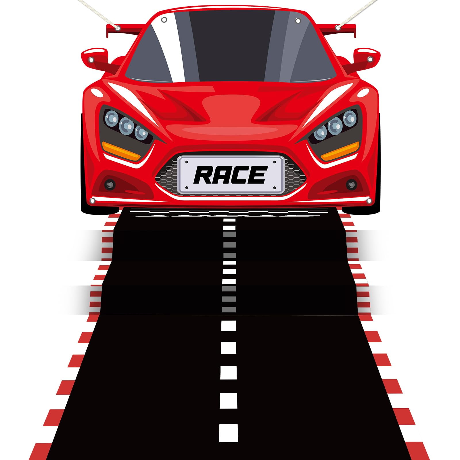 CHUNNIN Race Car Birthday STF9 Decorations Racing Car Backdrop Racing ...