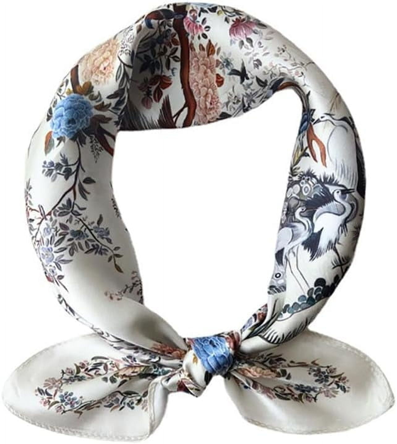 PTSPLLMY 100% Mulberry Silk Neck Scarf 21"x21" Small Square Scarfs for ...