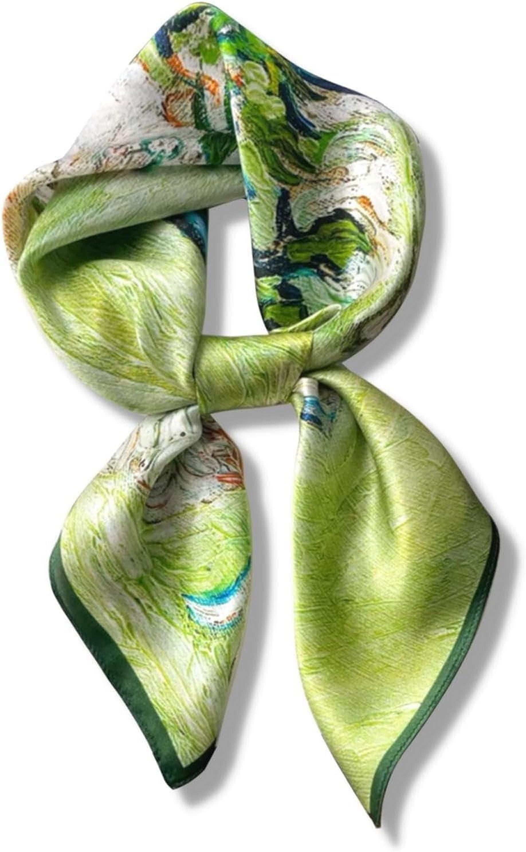 CHUNTIAN 100% Pure Mulberry Silk Square Scarf 27"x27" Women Neckerchief ...