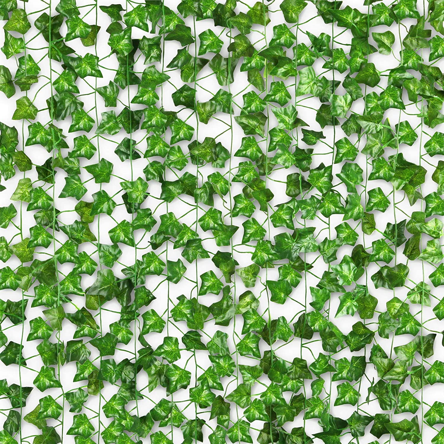 CHUNTIAN 12 84Ft Artificial Ivy Garland, Fake Vines UV Resistant ...