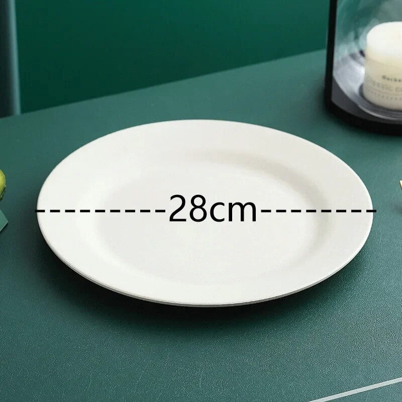 CHUNTIAN 1pc 28cm Wheat Straw Dinner Plates Pizza Plate Steak Dish ...