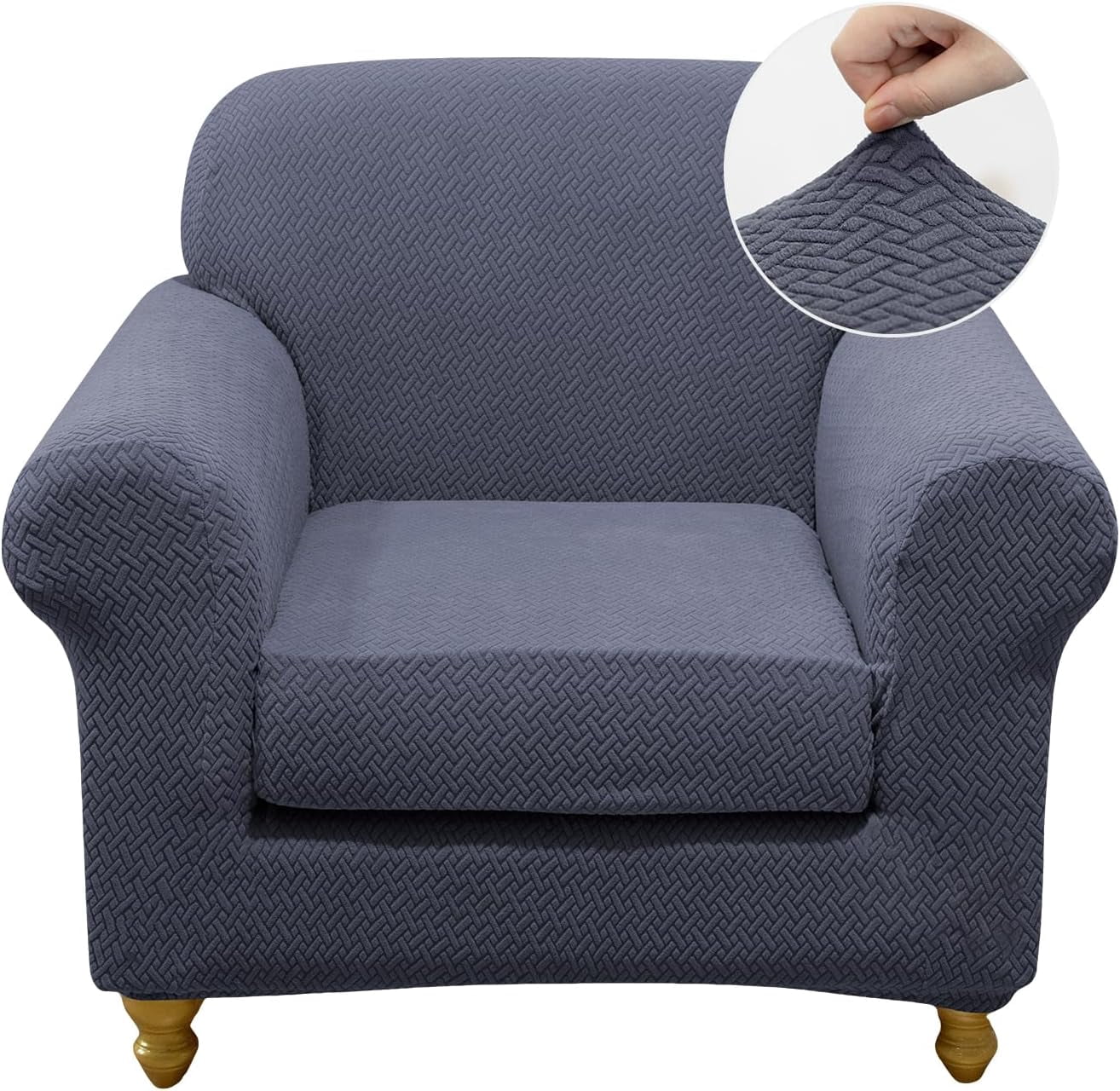 XiaoBanDeng 2 Piece Chair Covers Stretch Arm Covers Chair Couch Covers ...
