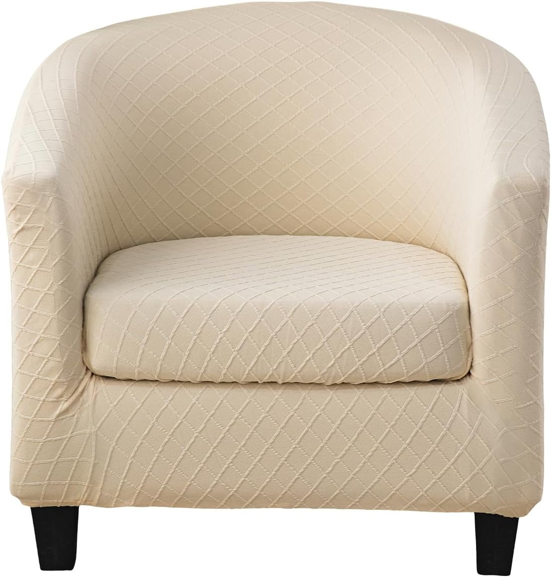 CHUNTIAN 2 Piece Club Chair Slipcover Stretch Barrel Chair Covers Solid ...