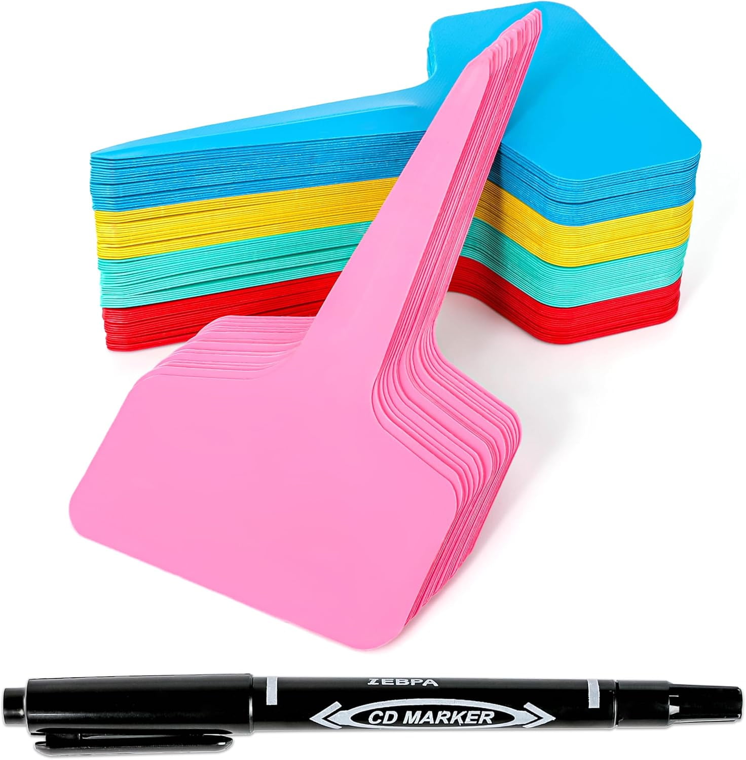 CHUNTIAN 200Pcs 4 InchT-Type Plant Name Tags Garden Labels Markers ...