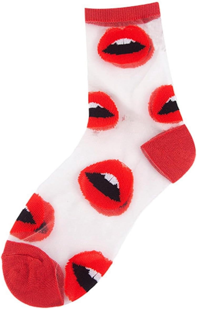 CHUNTIAN 5 or 9 Pairs Clear Women Sheer Socks Thin Summer Socks Liners ...