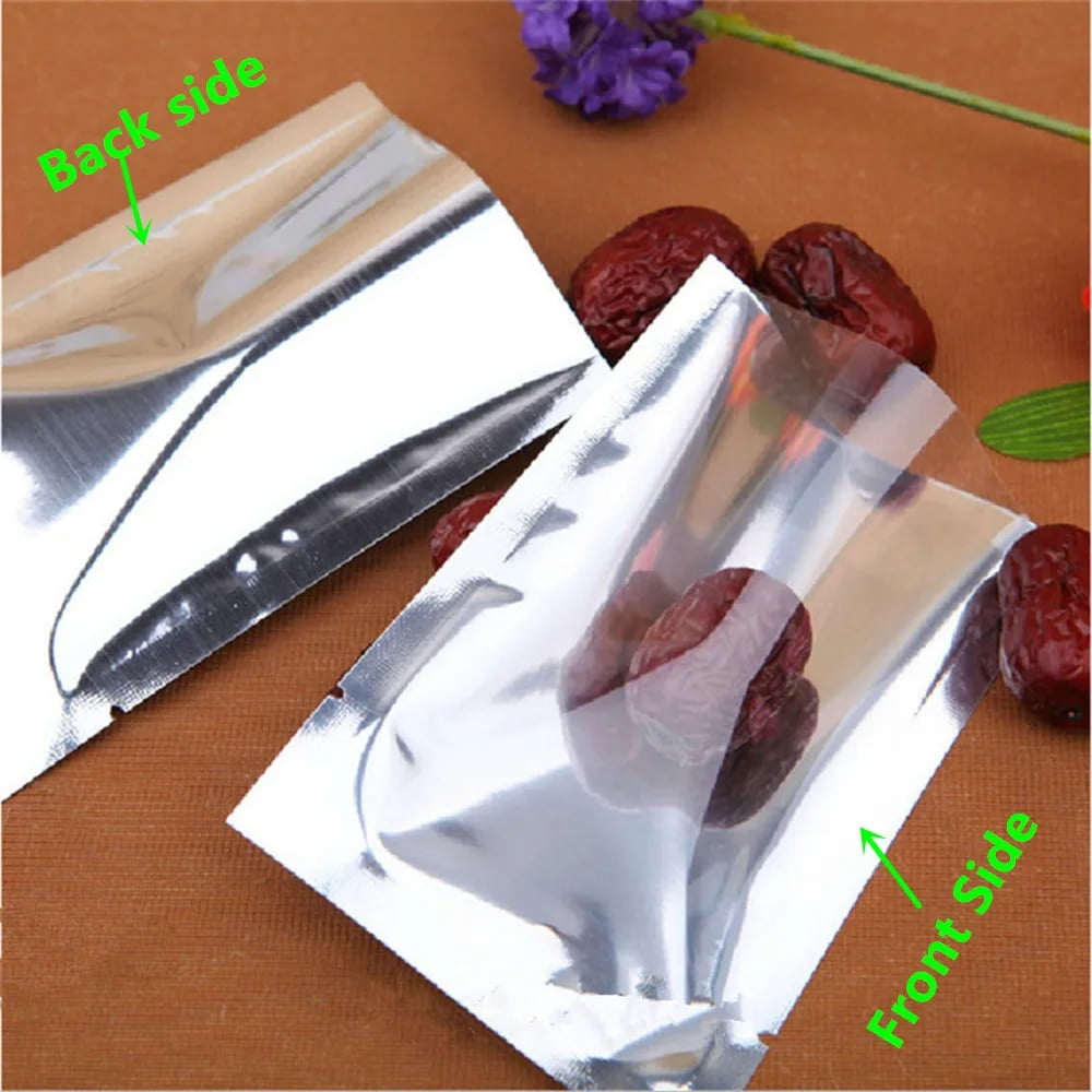CHUNTIAN 6x9CM Translucent aluminized Flat Bag 200pcs Silvery Aluminium ...