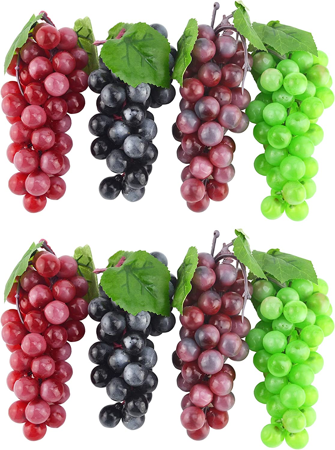 CHUNTIAN 7 Inches Artificial Grapes Cluster Rubber Frosted Grape ...