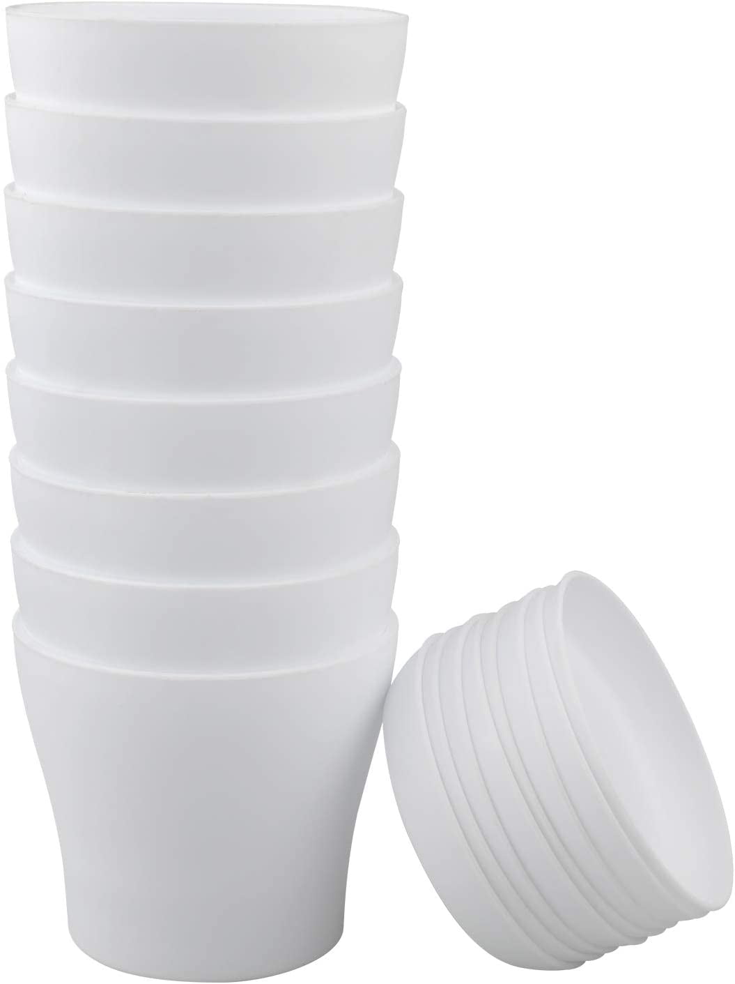 CHUNTIAN 8 Pcs 5.5" Colorful Plastic Plant Pots Flower Seedlings ...