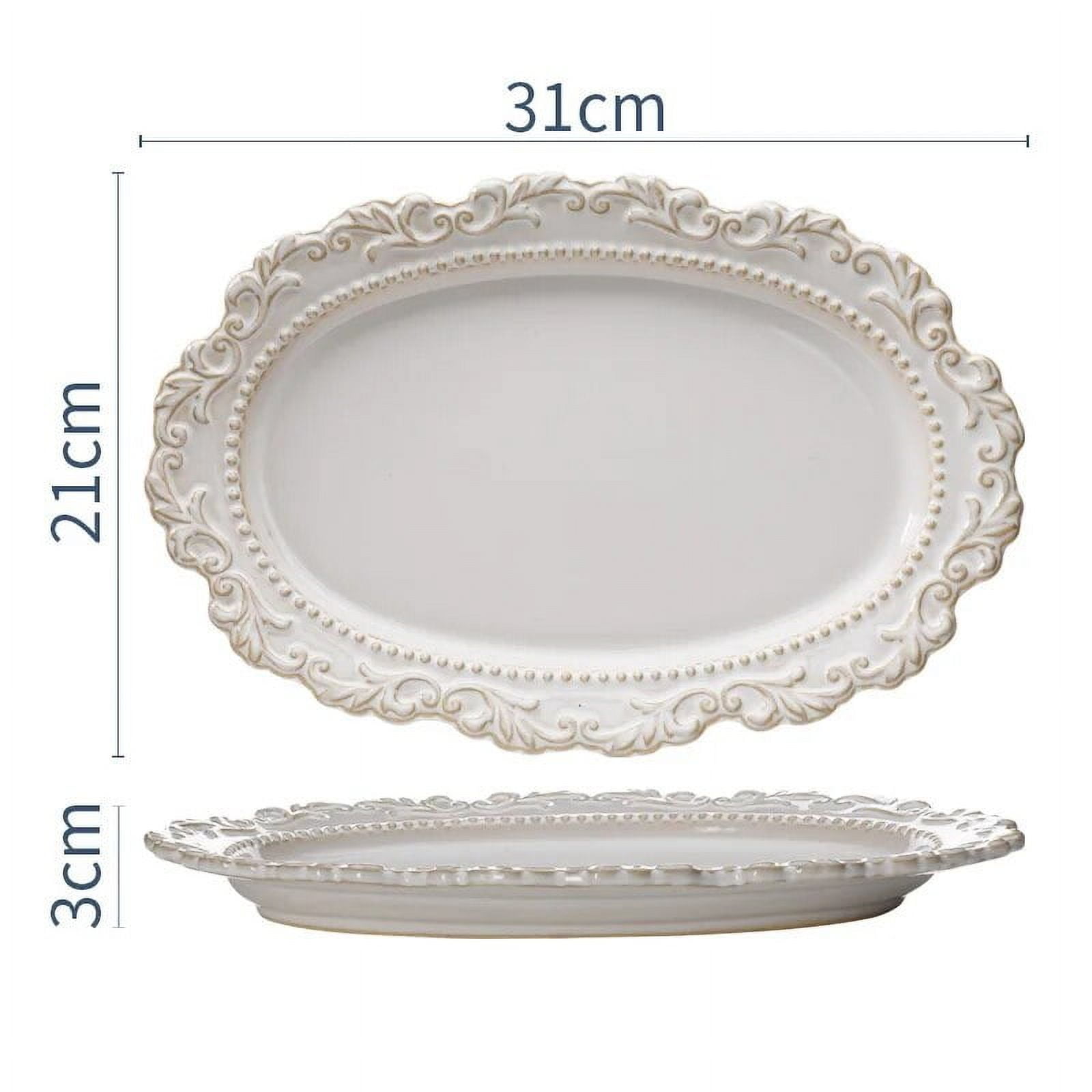 CHUNTIAN Baroque Vintage Ceramic Dinner Plate Nordic Modern Kiln Change ...